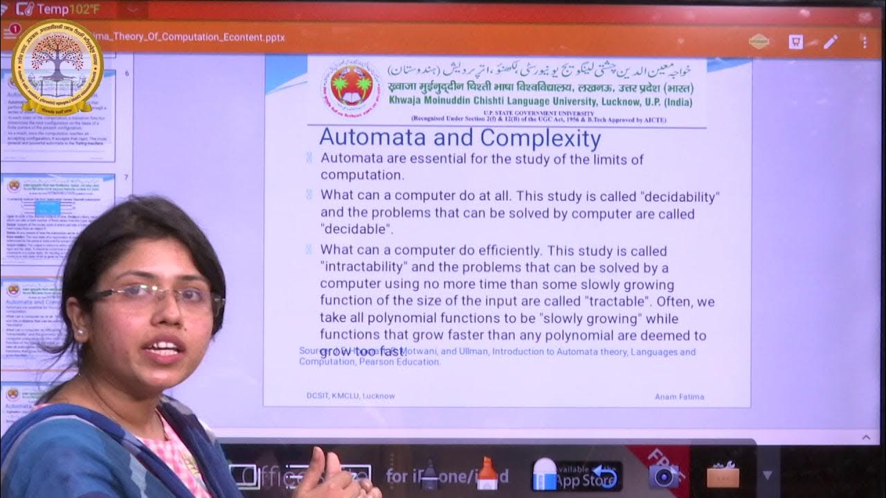 Video Lecture by Ms. Anam Fatima, Assistant Professor, Department of Computer Science, KMCL Univ ...