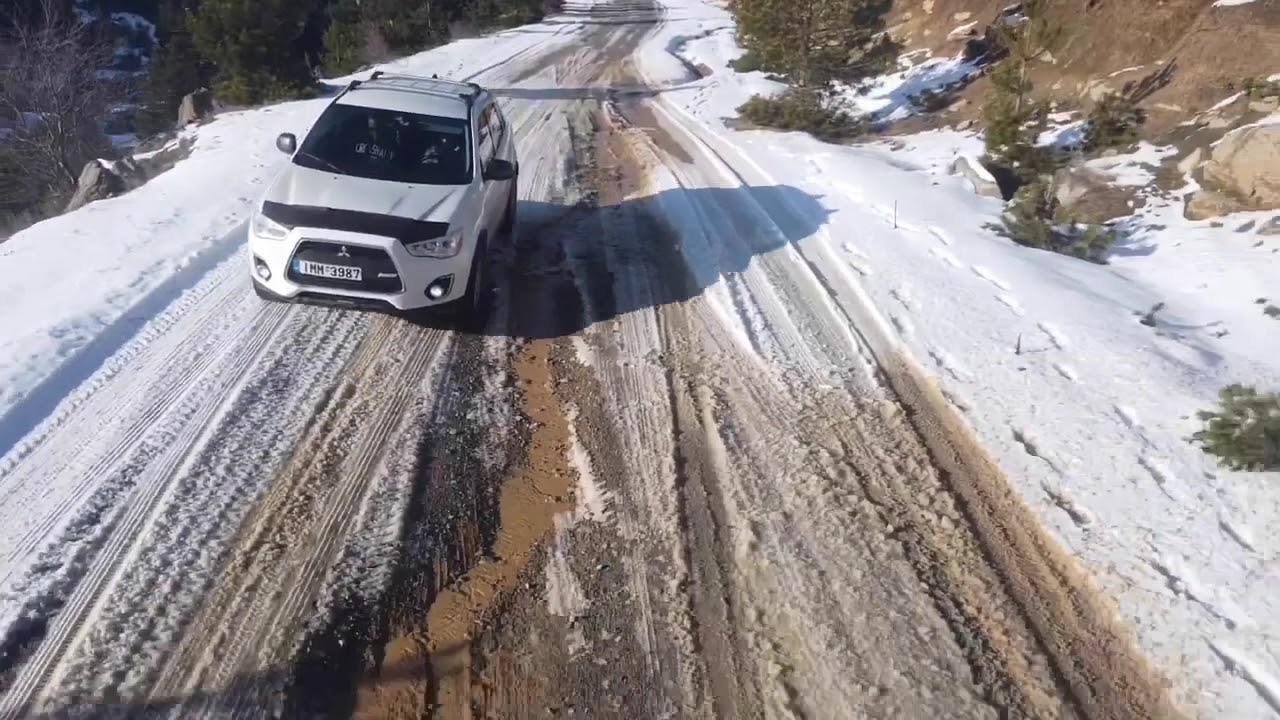 MITSUBISHI ASX RVR OUTLANDER SPORT SNOW DRIVE OFF ROAD by DJI MAVIC ...