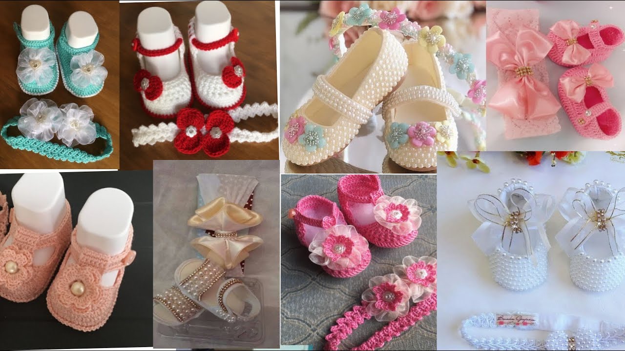 👉Little Babies shoes||headbands||Making ideasWith variety of colour ...