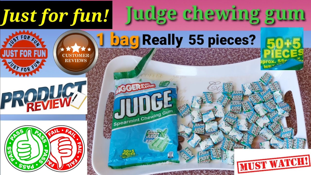 Just for fun! Judge chewing gum 1 bag, really 55 pieces? - YouTube