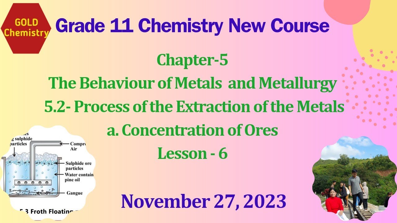 Chemistry Grade 11 New Course chapter 5 Concentration of Ores - YouTube