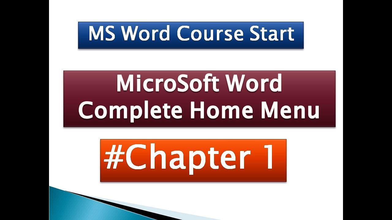 MS Word Home Menu || Microsoft Word में Home menu सीखे - YouTube
