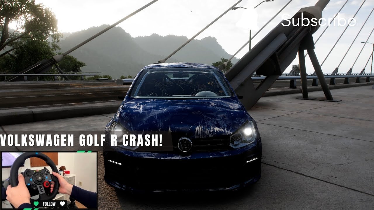 Rebuilding the crashed VW Golf R | Forza Horizon 5 | Steering Wheel ...