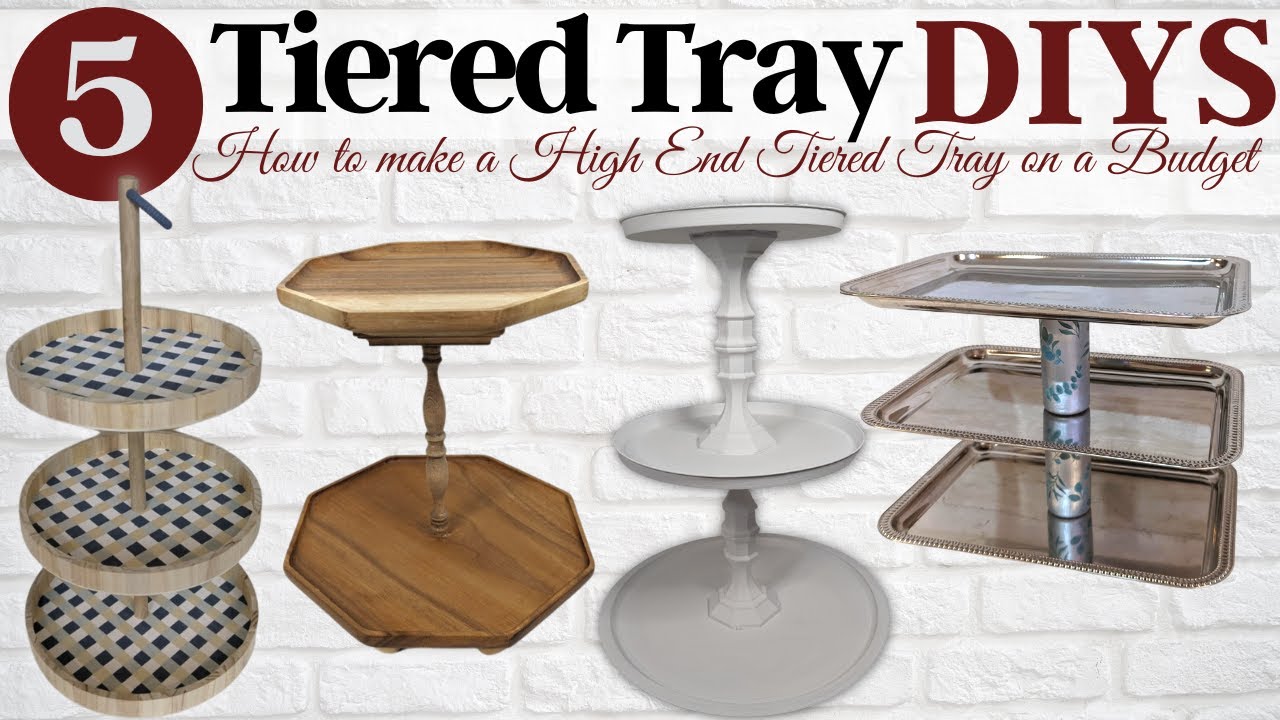 TIERED TRAY DIYS ON A BUDGET | HOW TO MAKE A TIERED TRAY | BUDGET DECOR ...