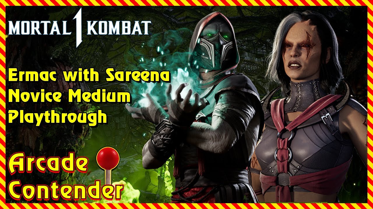 Mortal Kombat 1 | Ermac w/ Sareena Novice Medium Playthrough | Arcade ...