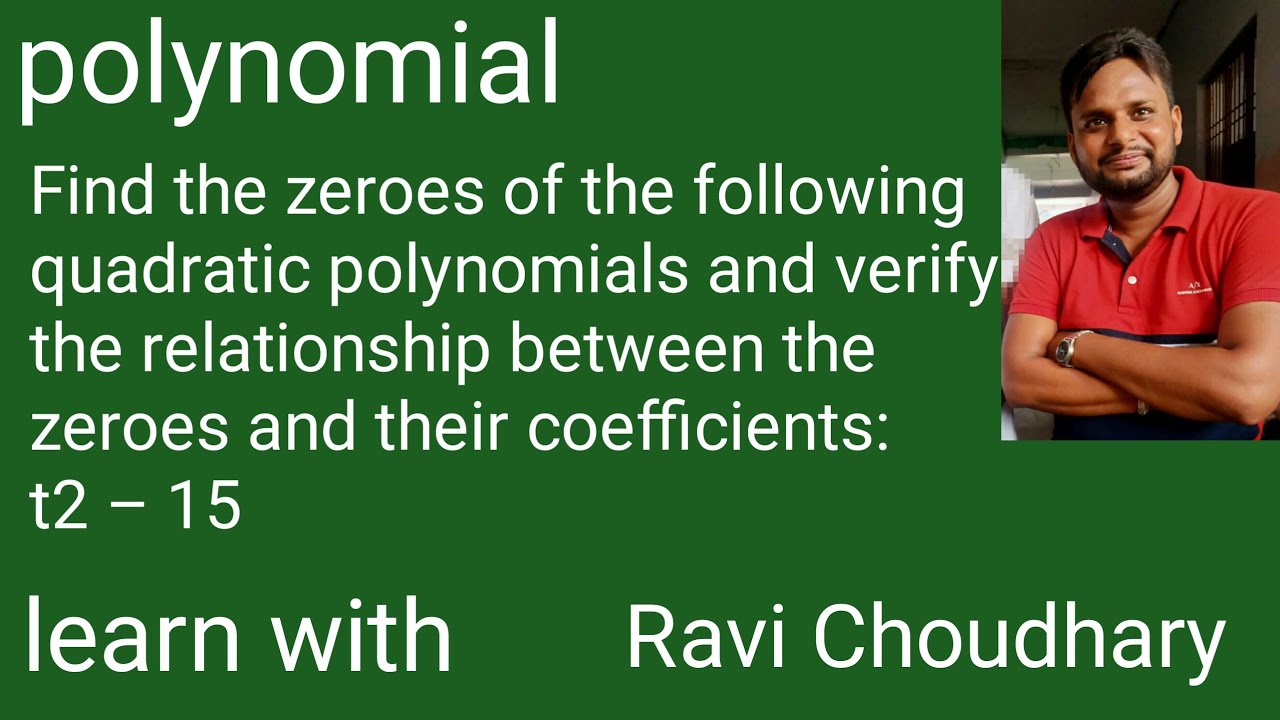 Chapter Polynomial#maths solution#learn with Ravi Choudhary - YouTube