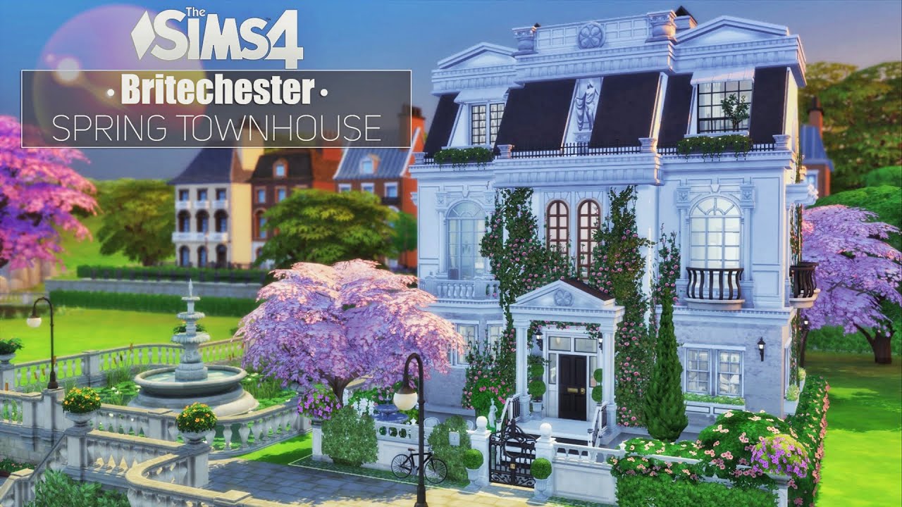🌺 Spring TownHouse with Story • Britechester | NoCC | THE SIMS 4 - YouTube