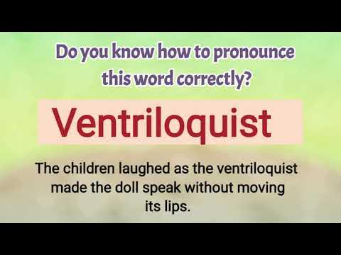 Meaning, Pronounciation and Sentence with - Ventriloquist - YouTube