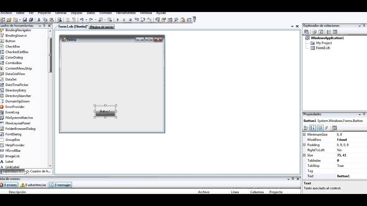 como hacer un botón de salida en VisualBasic 2008 - YouTube