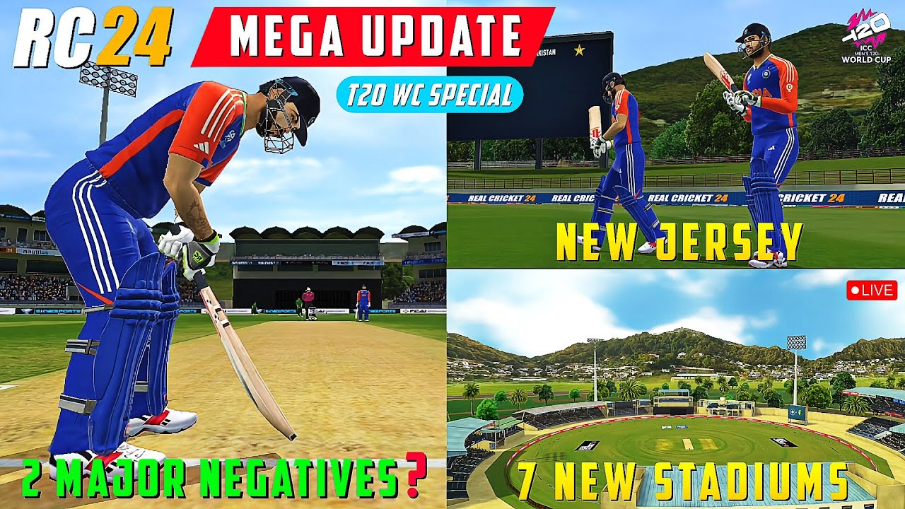 Real Cricket™ 24 New MEGA UPDATE | 2 Major NEGATIVES T20 World Cup 🏆 ...