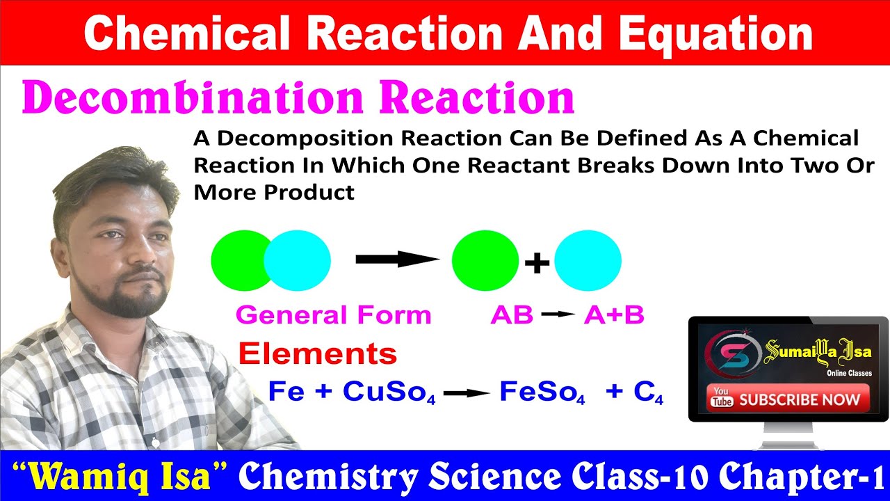 Decomposition Reaction Chemical Reaction And Equations | Chemistry ...