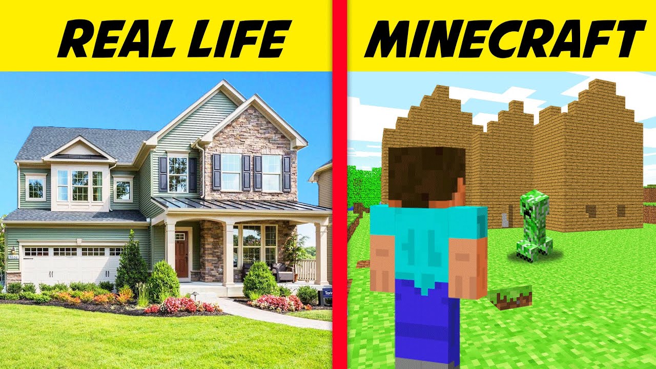 My REAL LIFE HOUSE In The First Version Of Minecraft! - YouTube