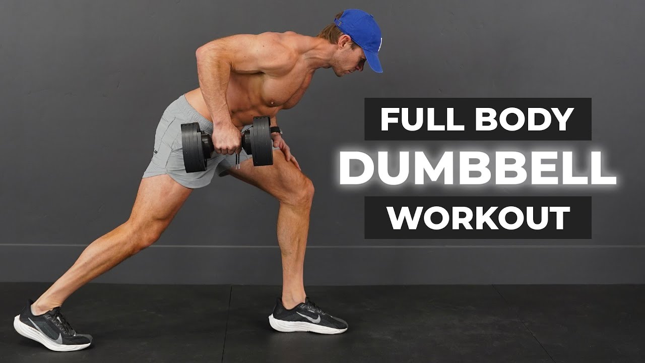 25 Min FULL BODY DUMBBELL HOME WORKOUT // No Music, Timers Only - YouTube
