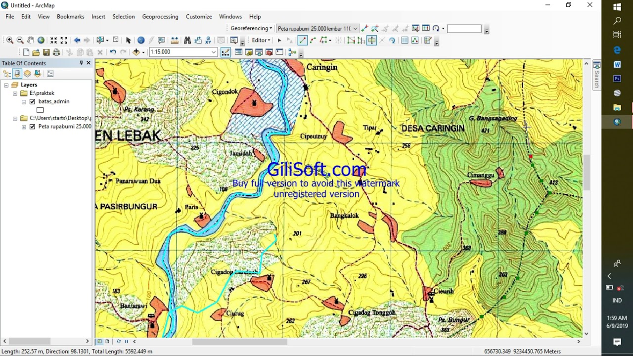 TUTORIAL MEMBUAT POLYGON BATAS WILAYAH PADA APLIKASI ARCGIS 10.2.2 ...