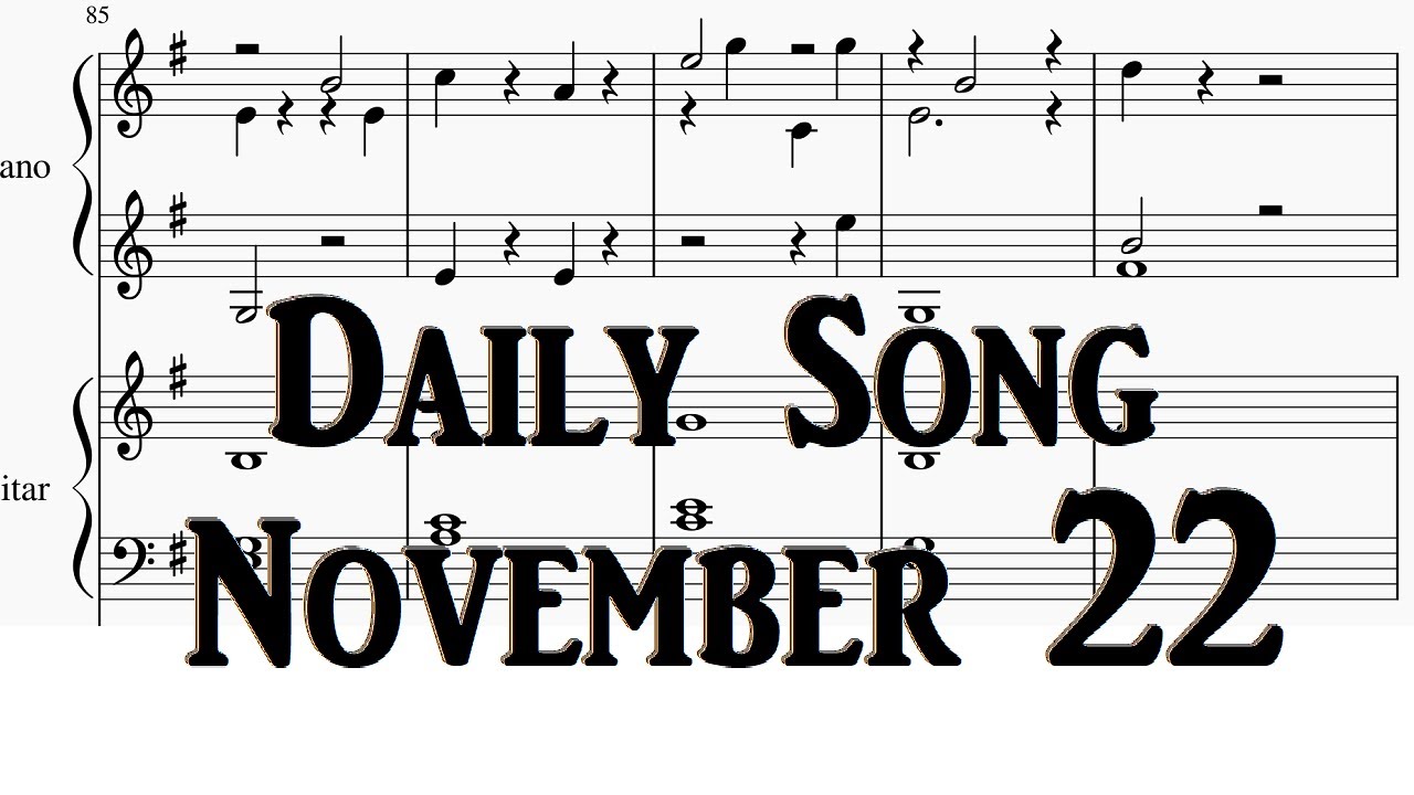 November 22 Daily Song Instrumental - YouTube