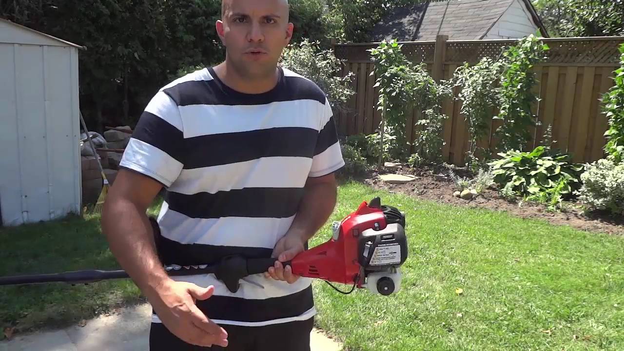 Homelite Curved Shaft Gas String Trimmer Review - YouTube