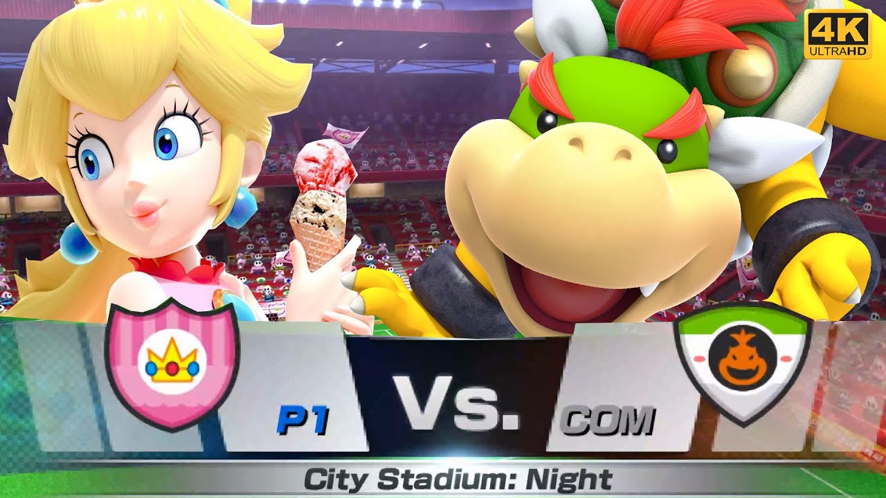 Mario Sports Superstars - Team Peach Daisy Vs. Team Bowser Jr Bowser ...