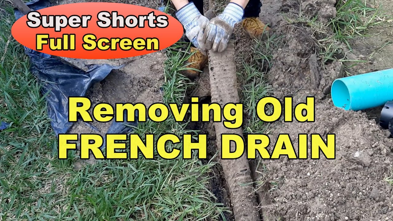 Removing Old FRENCH DRAIN - YouTube