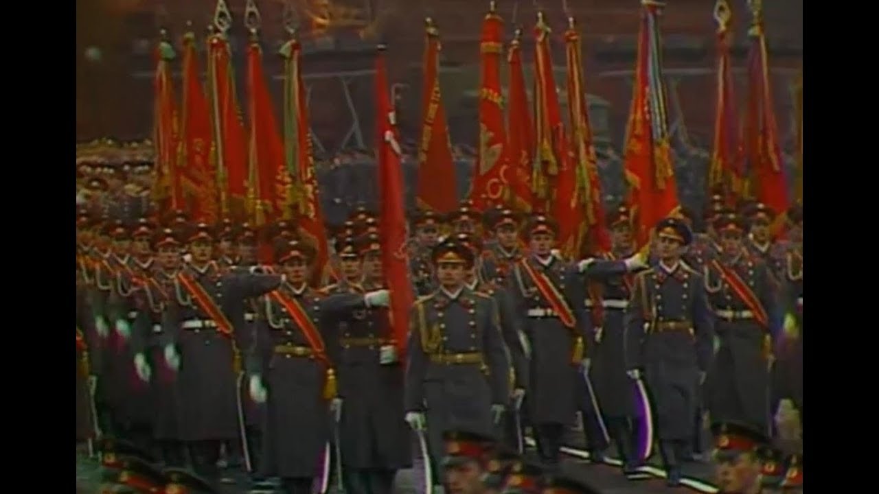 CCCP 1975 October Revolution Parade with Guard Song - Парад Октября ...