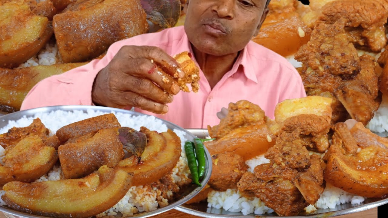 spicy pork belly with rice eating challenge ||pork belly eating ...