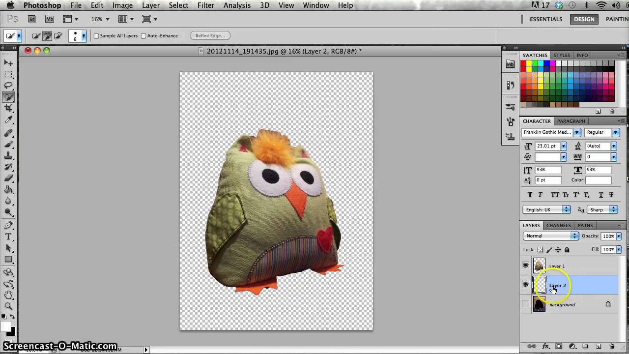 Changing A Background Through Layers - Photoshop Beginners Tutorial 03. ...