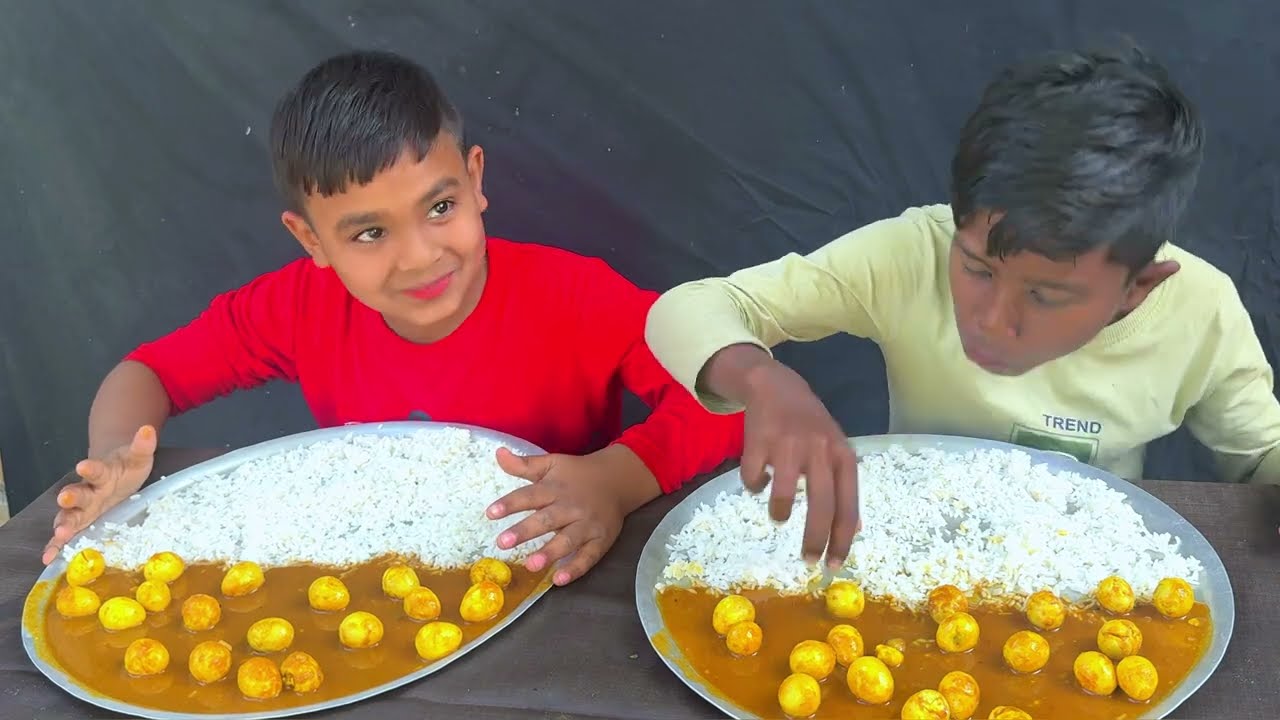 Eating Challenge || Small Egg Curry with Rice Eating Competition ...
