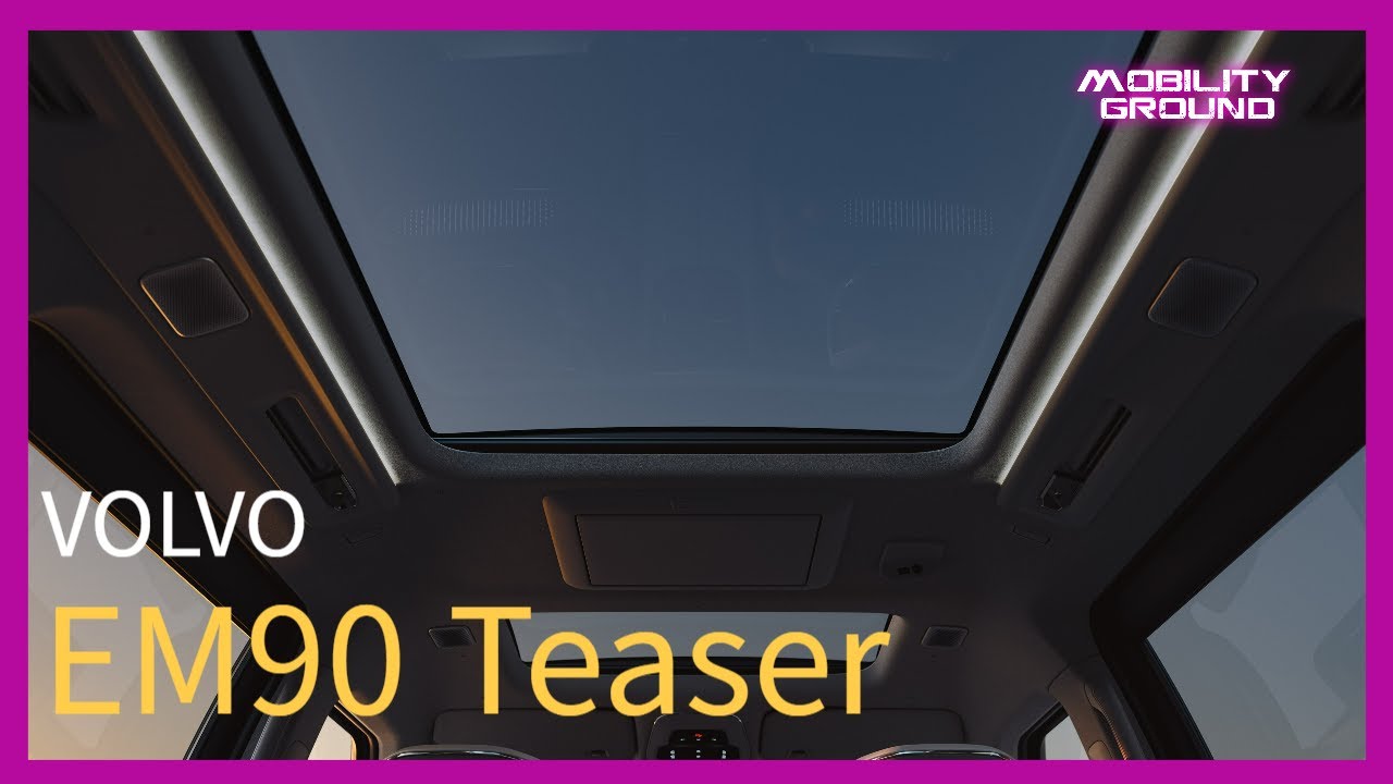 First look, Volvo EM90 Design Tease - YouTube