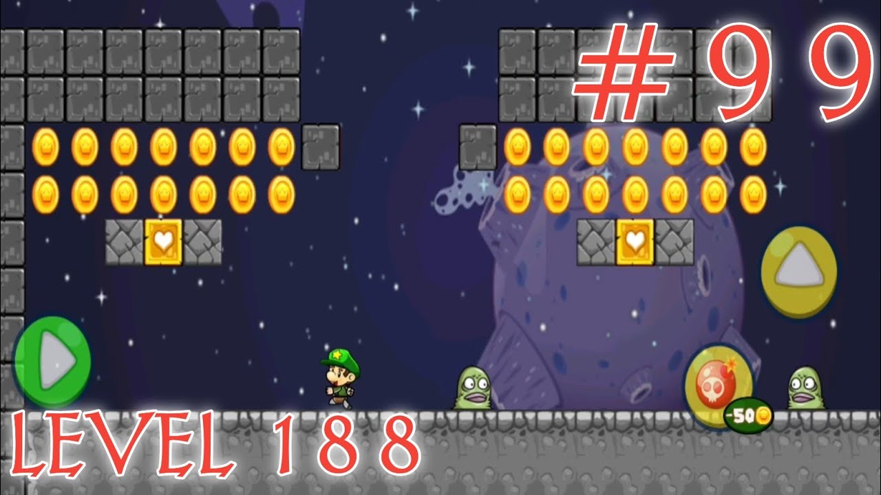 Level 188 || # 99 || Bob's World - Super Bob Run || Gameplay ...