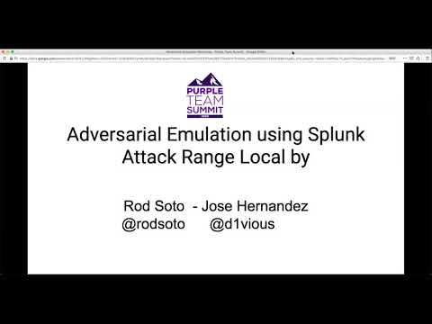 #PurpleTeamSummit Adversarial Attack Range with Splunk - YouTube