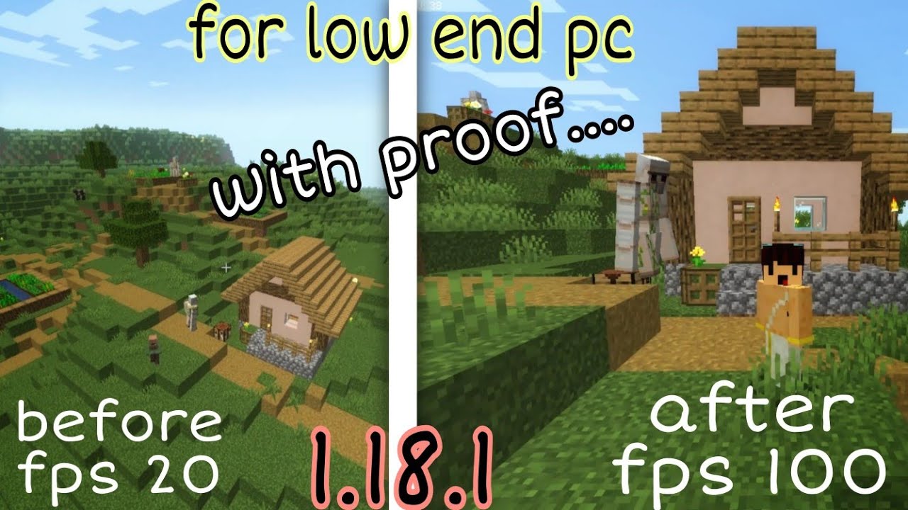 How to increase fps in minecraft 1.18.1... from 10 to 100|For low end ...