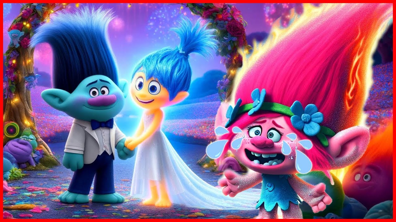 Mermaid Poppy can't stop loving Branch / Trolls 3 x Inside Out 2 ...