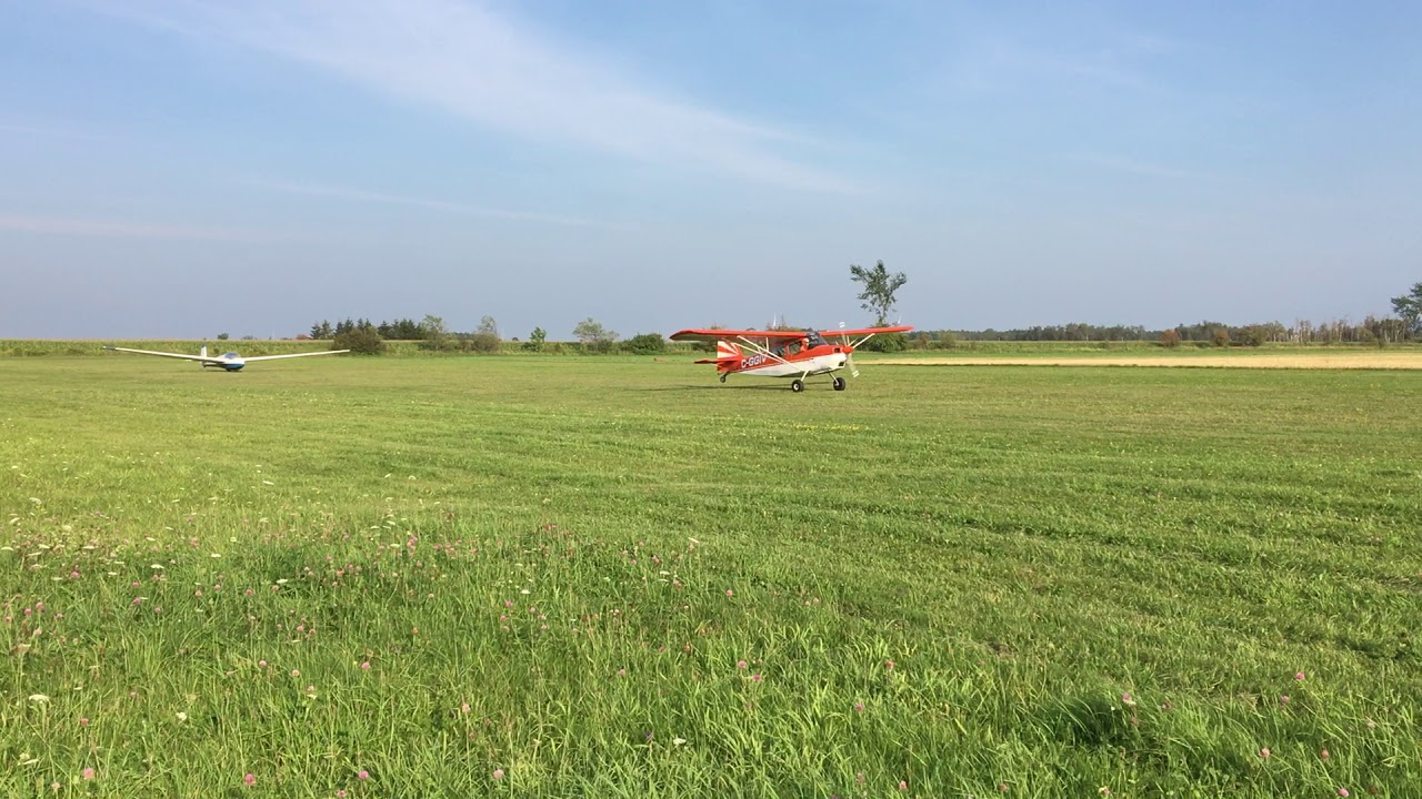 Toronto Soaring Club - Owen Cole's ASK-13 solo take off - YouTube