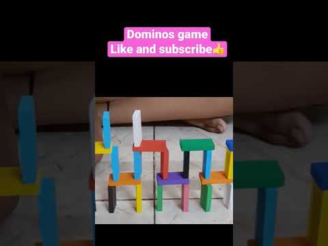 Dominos game #dominoes  #domino #building #games #fun #funvideos #playing #sunday