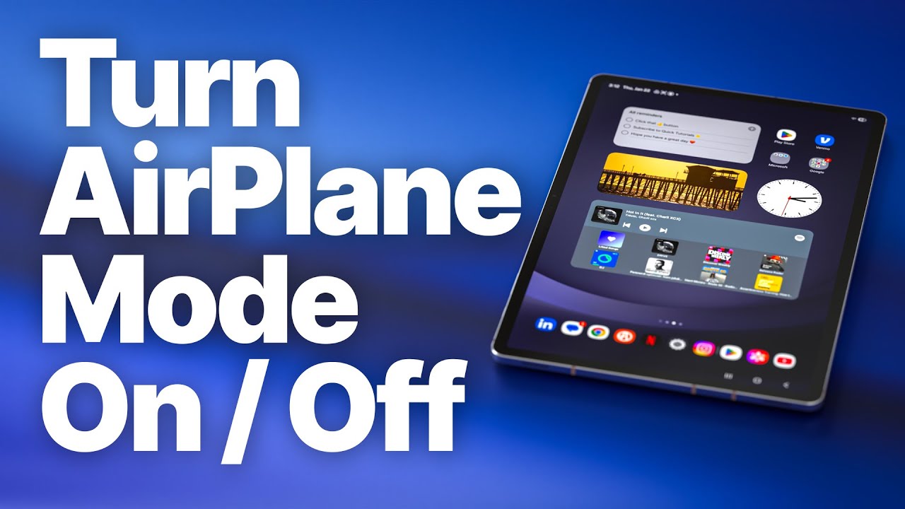 How to Turn Airplane Mode On or Off on Android Tablets (Samsung Galaxy ...