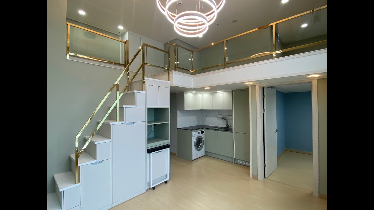 Brand new 2 Bedroom Officetel with Loft in Sinchon - YouTube