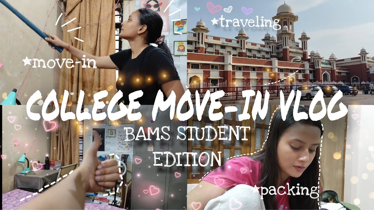 COLLEGE MOVE-IN VLOG-FT. BAMS STUDENT📚🚊*govt hostel, Bams college ...