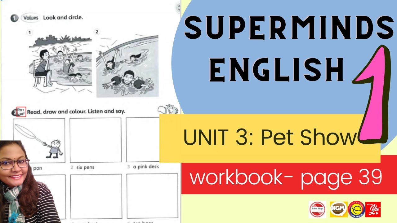 Super Minds 1 Unit 3 Pet Show - Workbook page 39 (AUDIO) - YouTube