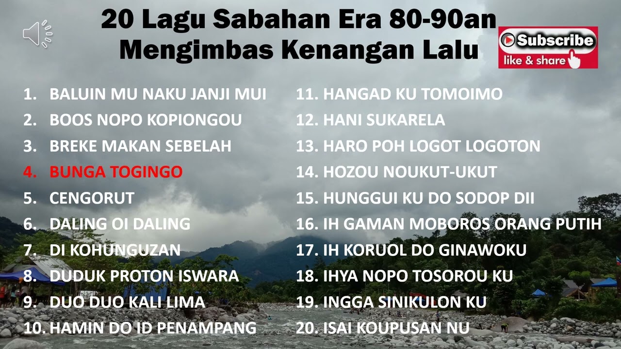 20 Lagu Sabahan Era 70an 80an 90an 00an - Mix Lagu Kadazan Dusun (Part1 ...