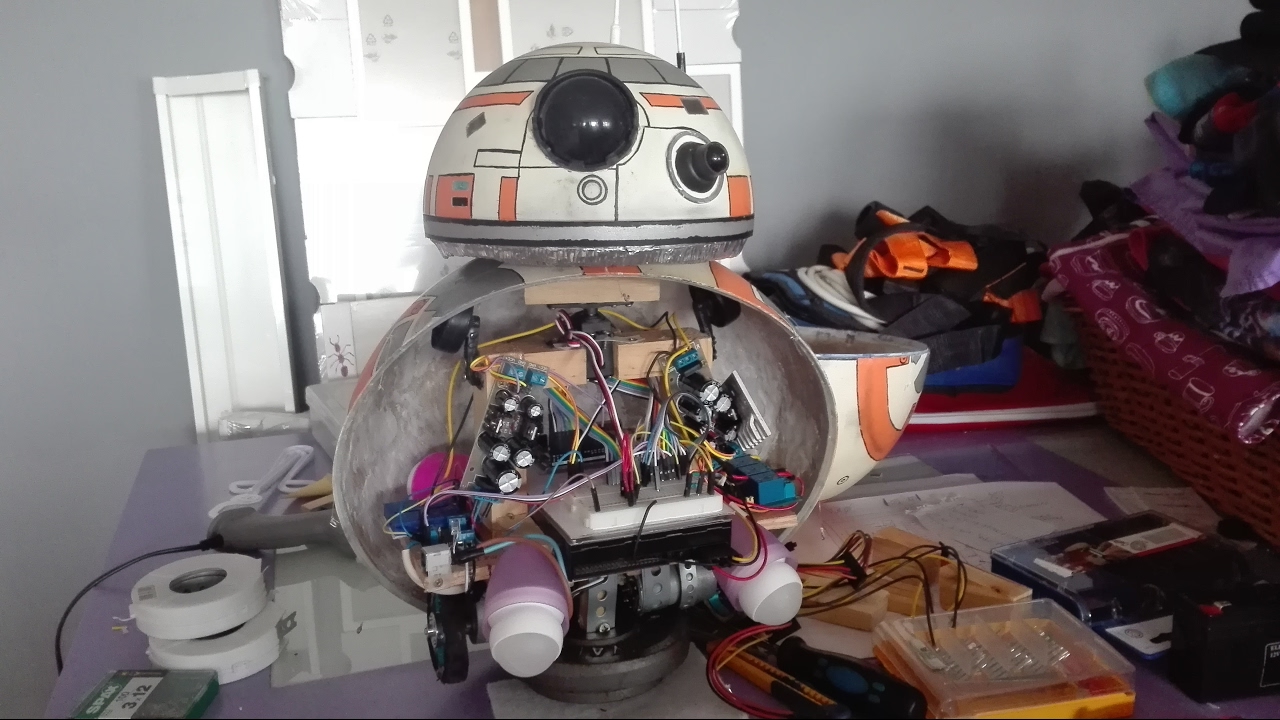 BB-8 casero V3.0 Sistemas instalados en el robot - YouTube