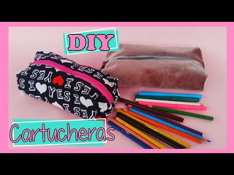 cartucheras para regreso a clases con molde - YouTube