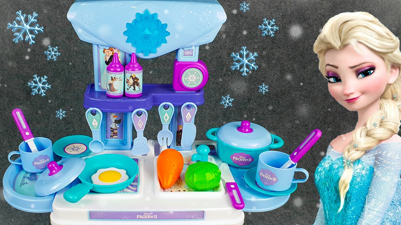 60 Minutes Satisfying with Unboxing Disney Frozen Elsa Kitchen Set ASMR ...