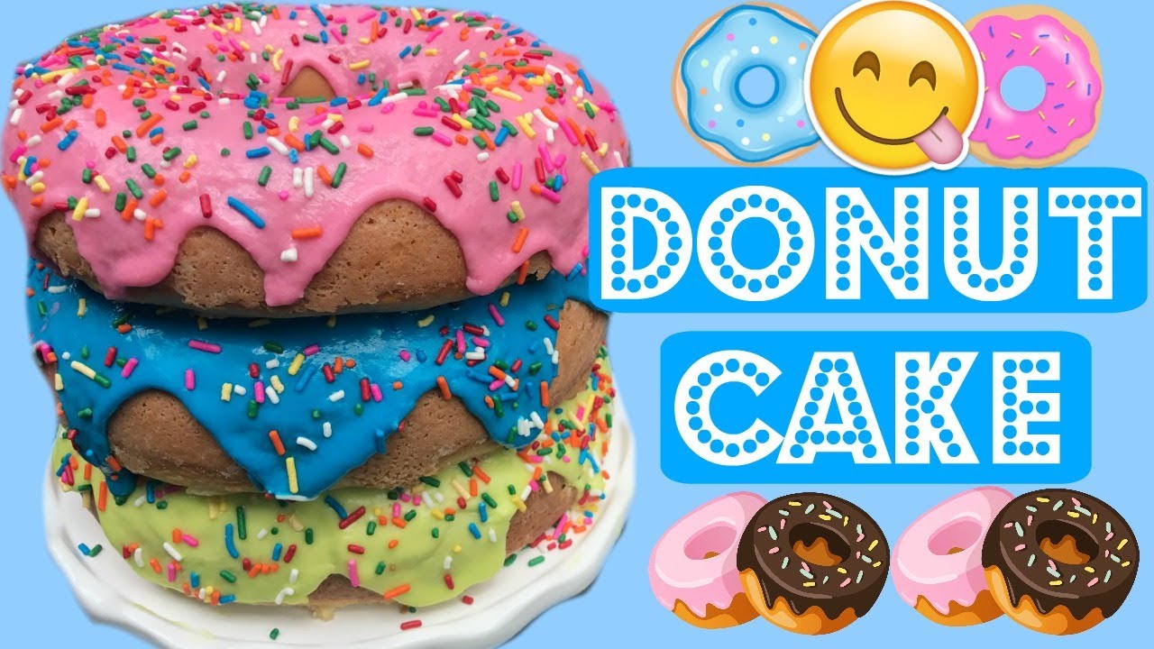 DONUT CAKE|| Vanilla Giant Donuts! - YouTube