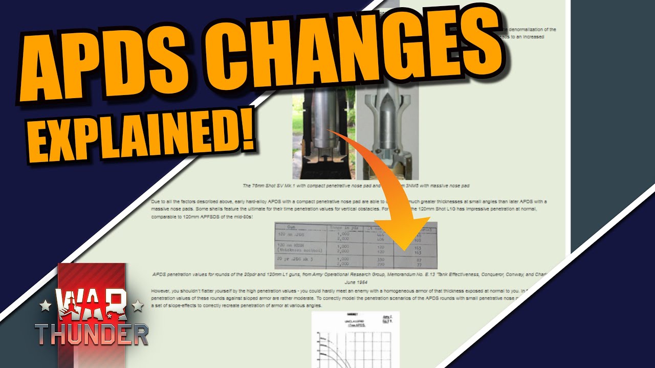 War Thunder APDS CHANGES EXPLAINED! Well at least for the best of my ...