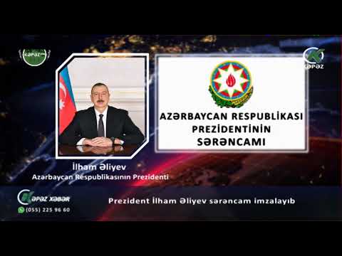 Prezident İlham Əliyev sərəncam imzalayıb