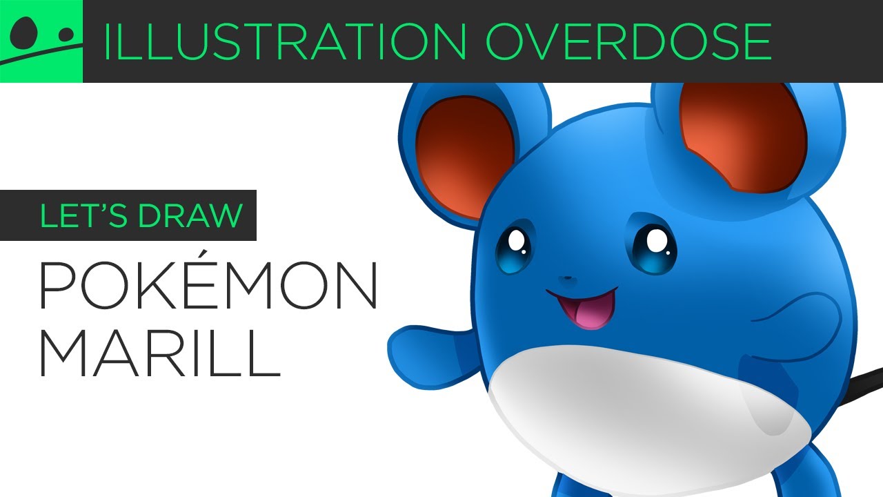 Let's Draw Pokemon 183 - Marill - YouTube