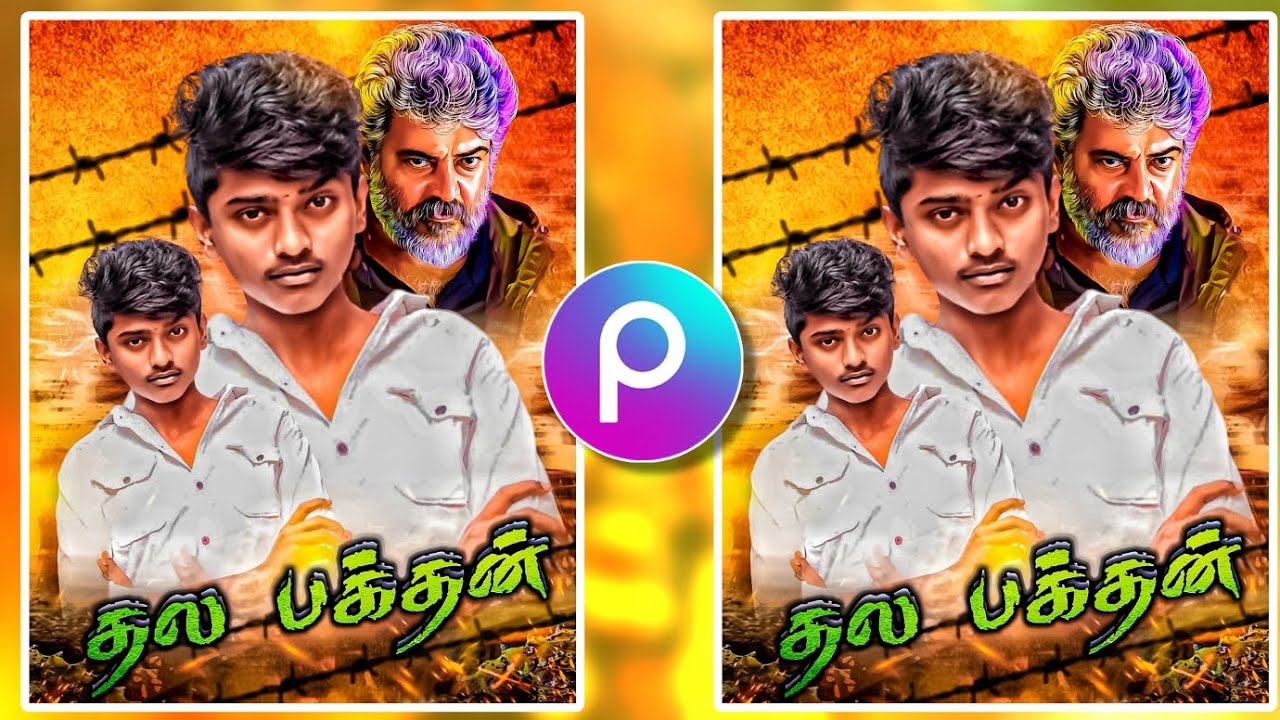 💥Ajith Kumar Banner Editing in Picsart 🔥 Madurai Style Mass Banner ...