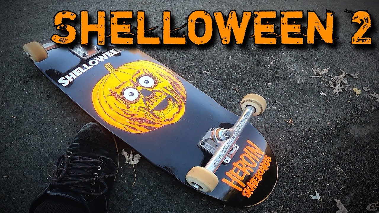 HEROIN Skateboards - SHELLOWEEN 2 - DIY Slappy Grind Rail - YouTube