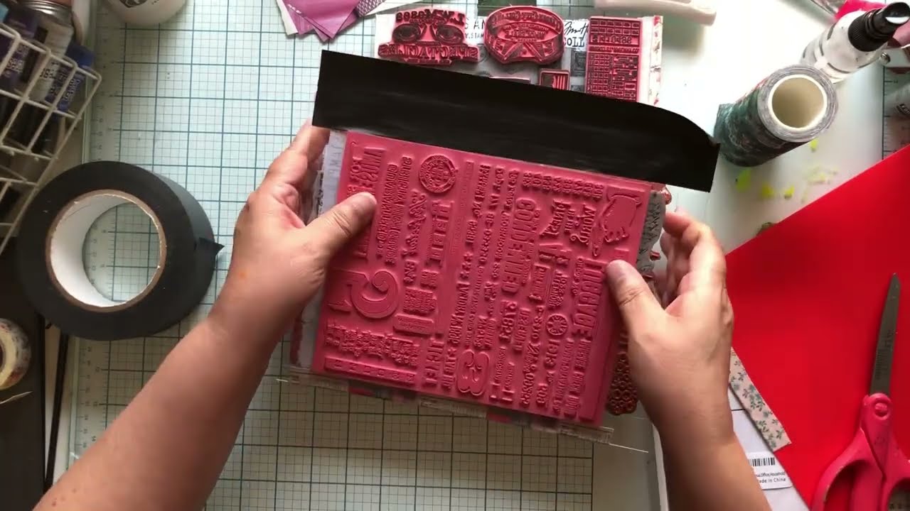How To Make An Acrylic Rubber Stamp Storage Book - YouTube