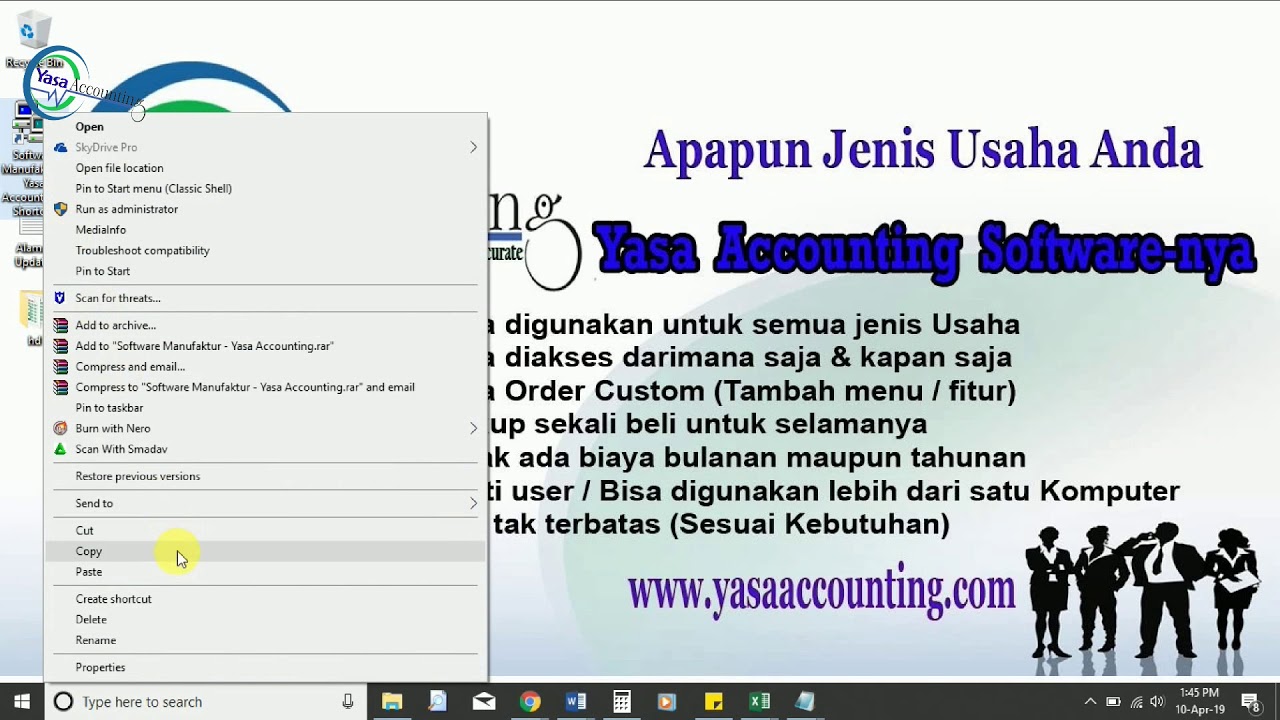cara update software Yasa Accounting (single fitur) - YouTube