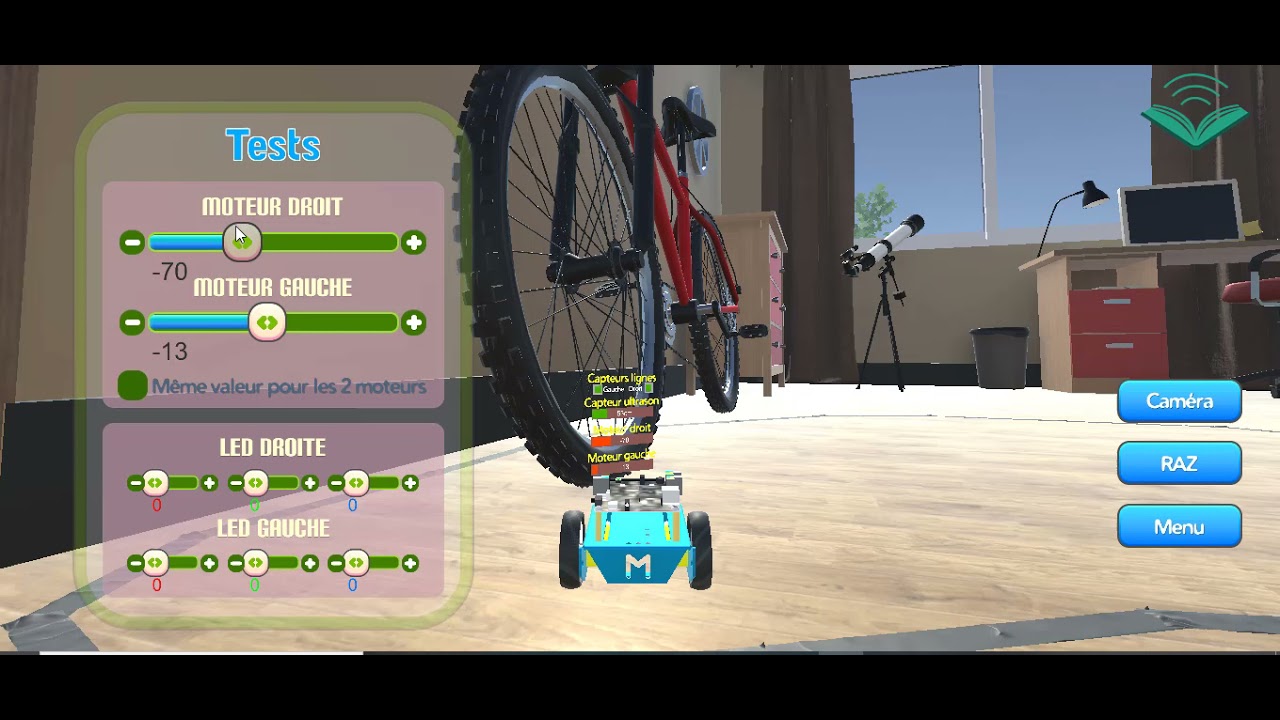 simulation avec robot MBOT - YouTube